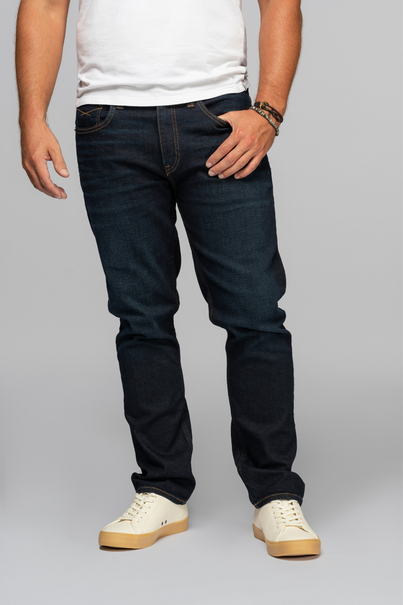 Sharp Men's Slim Fit Jeans - Dark Indigo Wash | Revtown